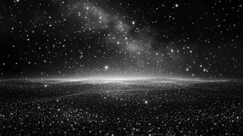 The Night Sky is Dark and Starry, Featuring Abstract Patterns of ...