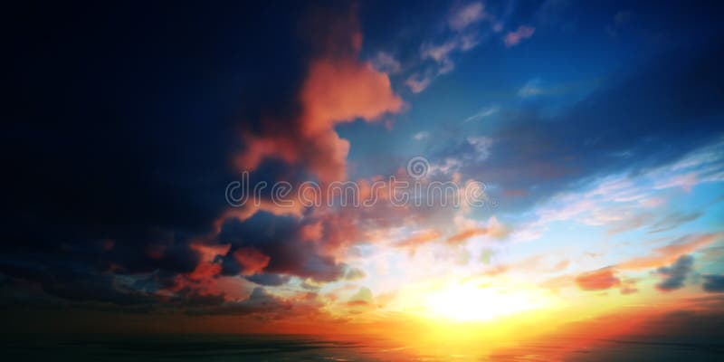Night Sky ,dramatic Sunset Orange Dramatic Cloudy Blue Sky Nature ...