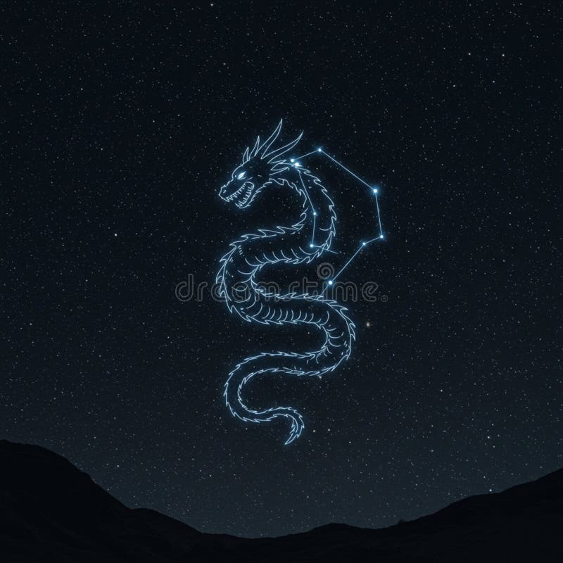 A Night Sky Features a Digitally Created Constellation in the Shape of ...