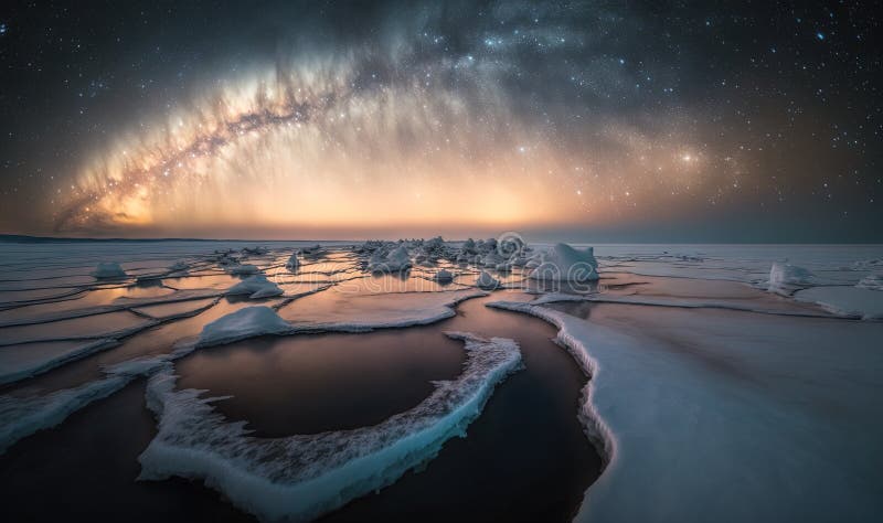 The Night Sky is Filled with Stars and Stars Above Ice Stock ...