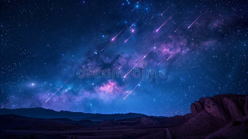 The Night Sky Filled with Stars and the Milky Way Stock Image - Image ...