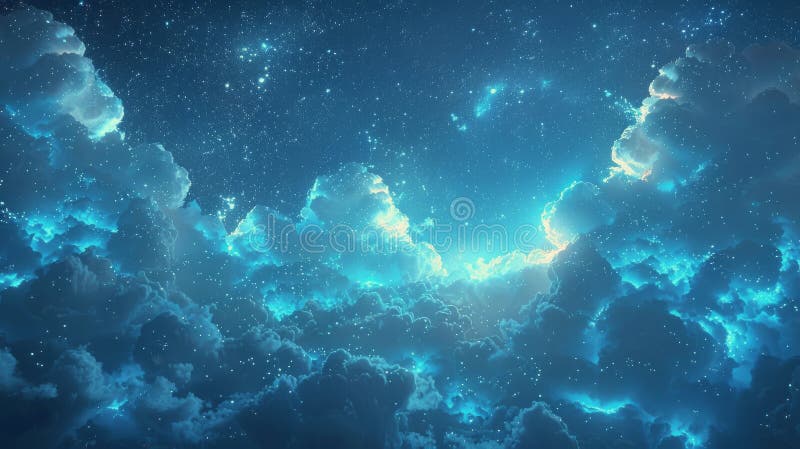 Night Sky Filled with Stars and Clouds Stock Photo - Image of natural ...