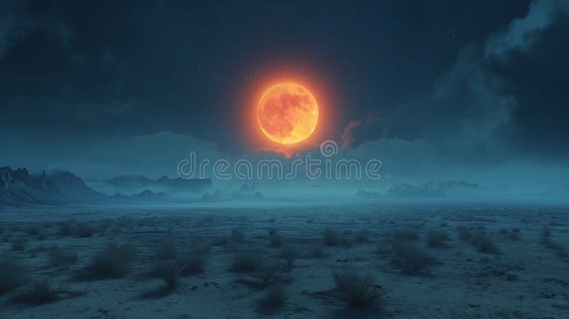 Night Sky with Full Bright Moon in the Clouds, Cinematic Moon and Clouds, Stock Image - Image of ...