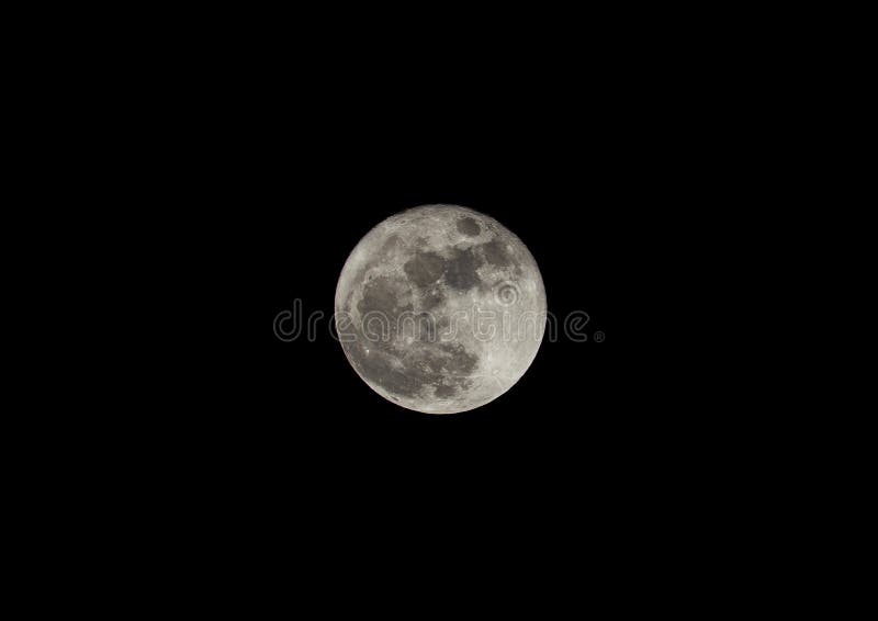 Night Sky with Full Moon on Black Background Full Moon Lunar Cosmos ...