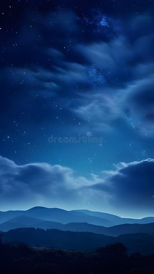 A Night Sky Full of Twinkling Stars Iphone and Android Wallpaper Stock Illustration ...
