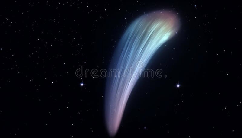 Night Sky Glows with Star Trail Patterns in Galaxy Backdrop Generated ...