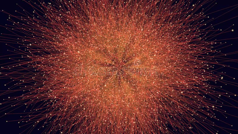 Night Sky Illuminated by Vibrant Firework Explosion Stock Footage ...