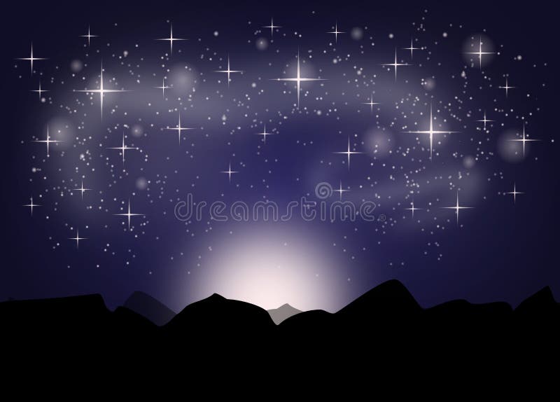 Night sky stock illustration. Illustration of evening - 54732808