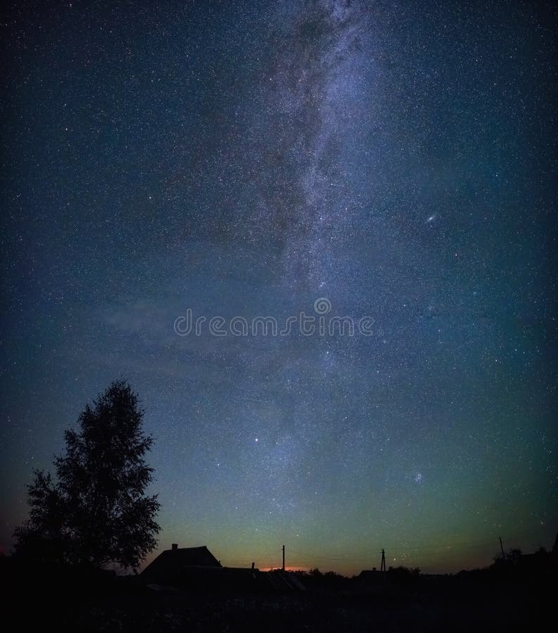 Night sky and milky way stock image. Image of milky - 278129551