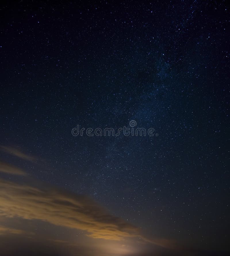 Night Sky with Milky Way in Summer Stock Image - Image of black, light ...