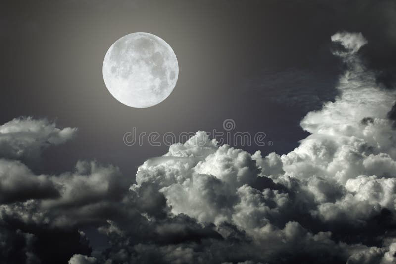 Full moon under cloud stock image. Image of cloud, future - 8124083