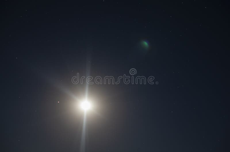 Night Sky Moon Long Exposure Starry Romantic Space Background Stock ...