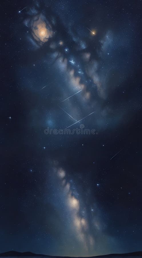 Night Sky and Moon, Night Sky with Stars, Night Sky with Stars and ...