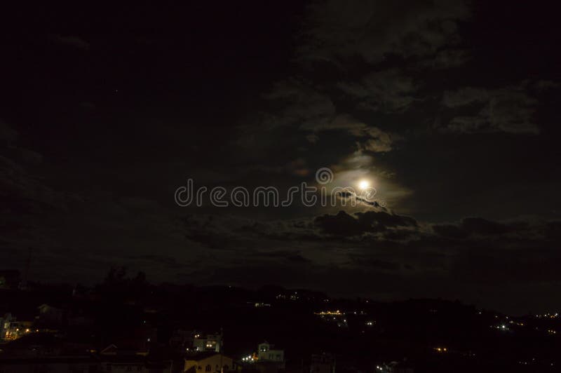 Natural Beauty of Dark Cloudy Night of Ooty Stock Photo - Image of ...