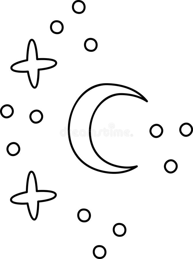 Night Sky Outline stock vector. Illustration of shape - 302127989