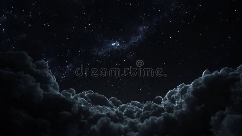 Night Sky Over a Landscape in Complete Shadow Stock Image - Image of ...