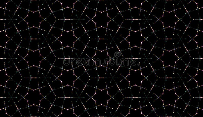 Night Sky Seamless Pattern On Black Background. Abstract Design Of ...
