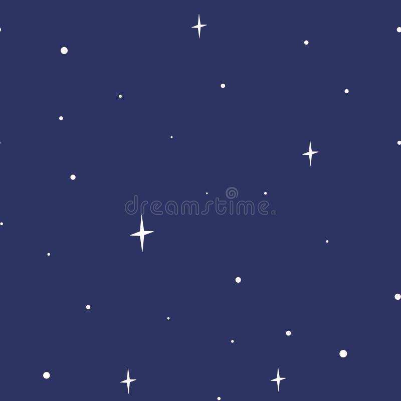 Night Sky Seamless Vector Pattern Stock Vector - Illustration of ...