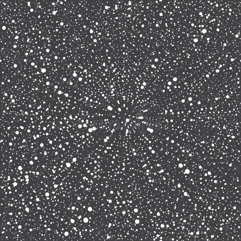 Falling Snow or Night Sky Vector Seamless Pattern Stock Vector ...