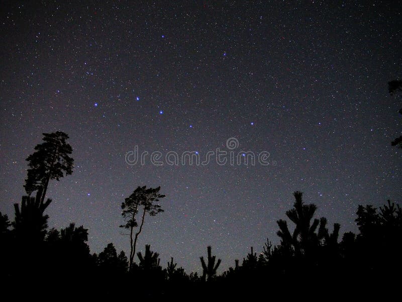 Night Sky Stars Big Dipper Constellation Stock Photo - Image of objects ...