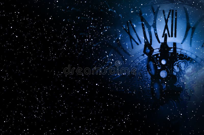Night sky with a clock stock photo. Image of copy, abstract - 101029250