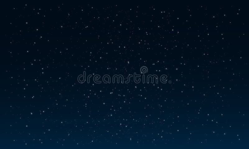 Galaxy Background with Bright Stars on Clear Night Sky Stock Vector ...