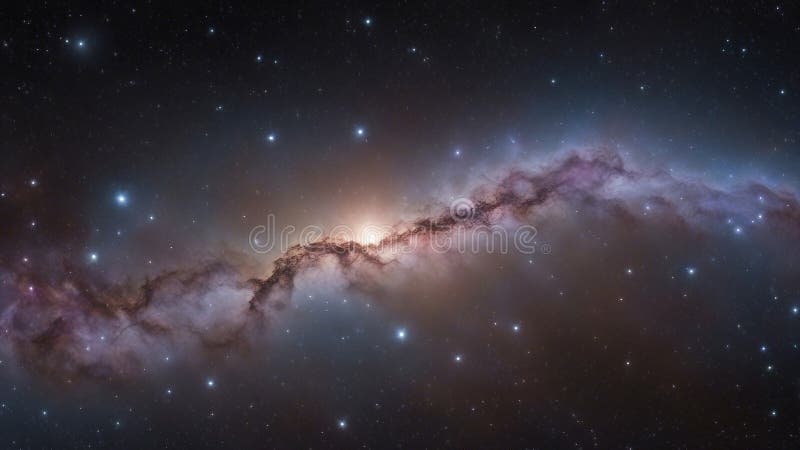 Night Sky with Stars _A Space Sky with a Deep Space Nebula Over the ...