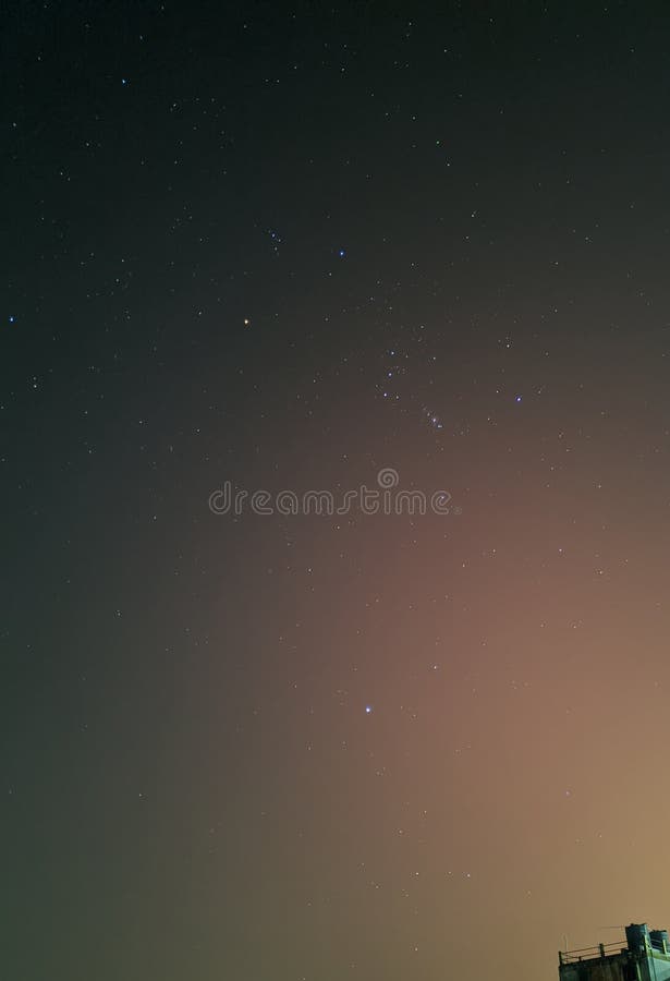 Starry Night Sky , Building Stock Image - Image of astronomy, moon ...