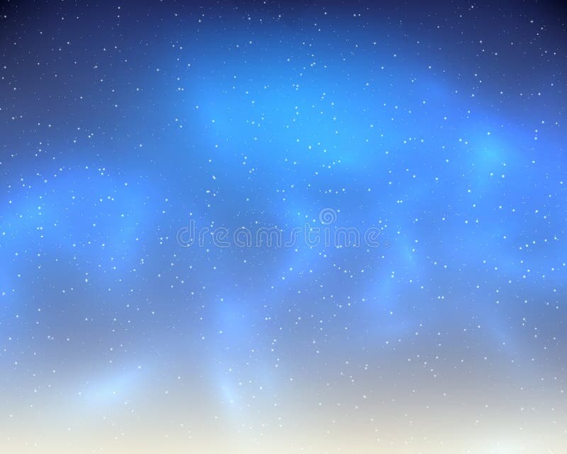 Night Sky with Stars. Vector Illustration. Vector of Starry Night Sky ...