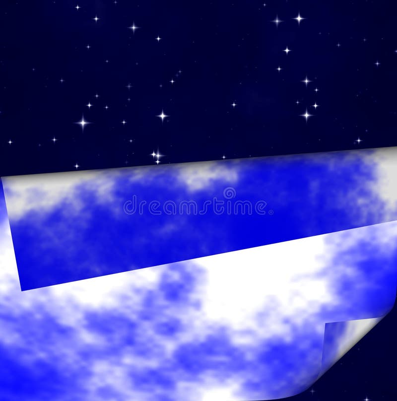 Night sky and sunny day stock illustration. Illustration of creative ...