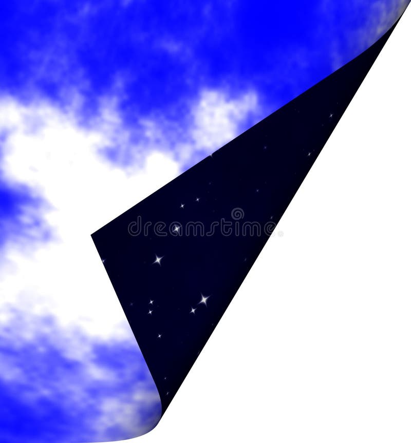 Night sky and sunny day stock illustration. Illustration of creative ...