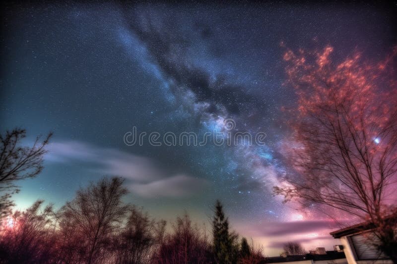 Night Sky with Unusual Nebula. AI Generated Stock Illustration ...