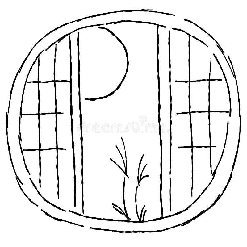 Full Moon Night View Window Stock Illustrations – 723 Full Moon Night ...