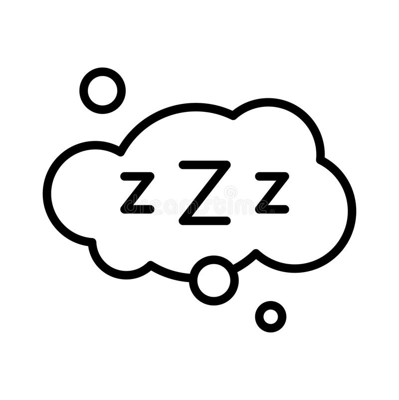 Night Sleep Icon Outline Vector. Insomnia Problem. Linear Style Sign ...