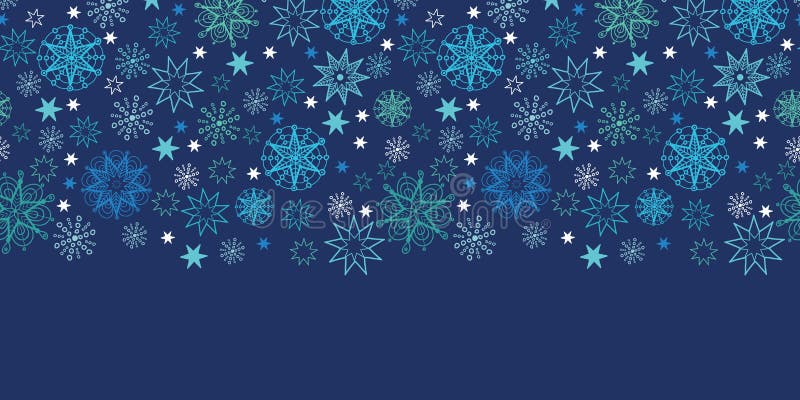 Night Snowflakes Seamless Pattern Background Stock Vector - Illustration of decor, decorative ...