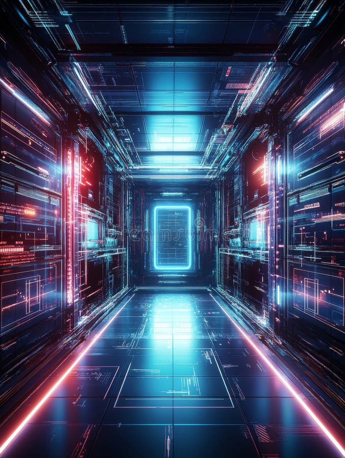 At Night, a Social Media Chat Interface Features Floating Message ...