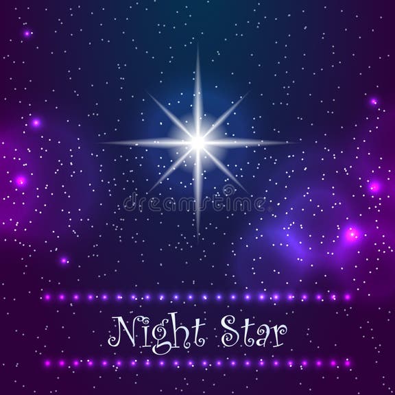 Night star on the sky stock vector. Illustration of card - 80138049