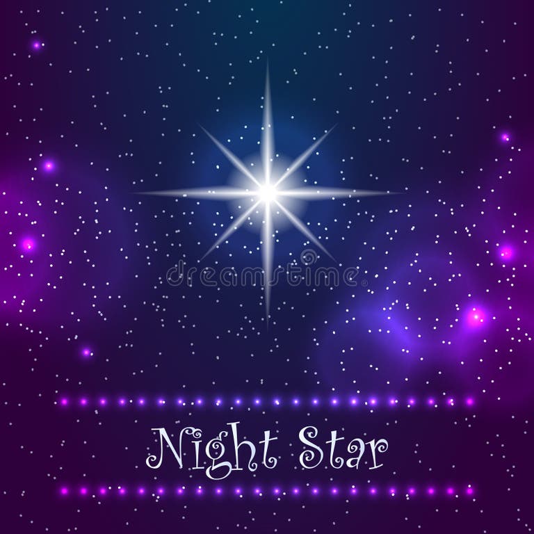 Night star on the sky stock vector. Illustration of card - 80138049