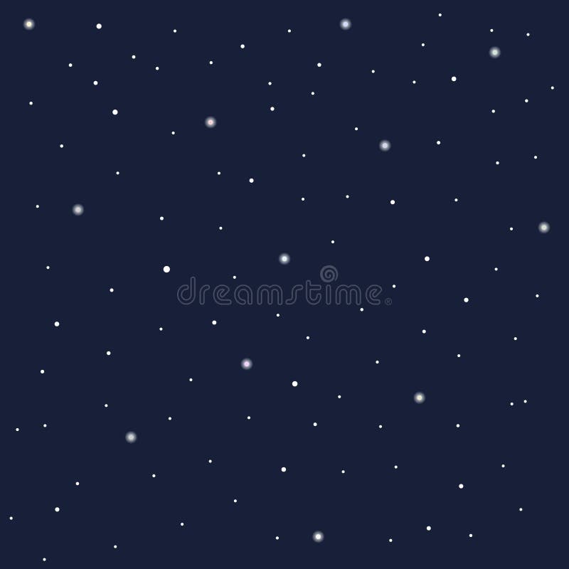 Night Starry Sky, Falling Snow, Dark Blue Color Vector Stock ...