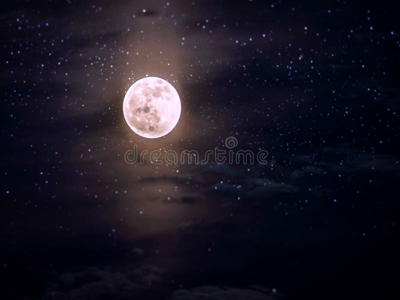 Night Starry Sky and Moon Summer Night Seascape Background Template ...
