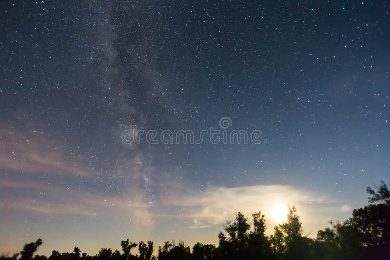 Night starry sky scene stock image. Image of nebula, cluster - 78145077
