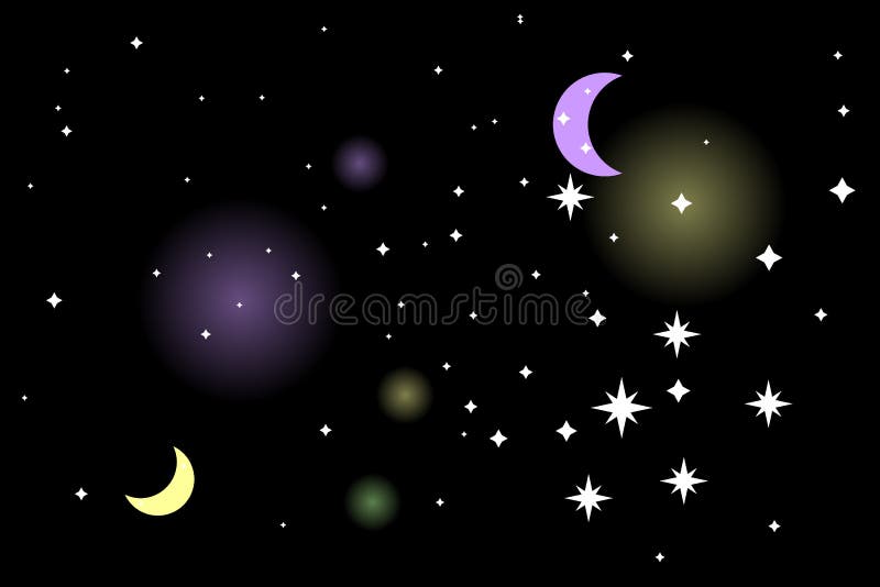 Multiple Moons Clip Art