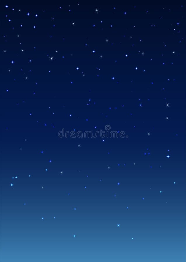 Night Sky Hand Drawn Watercolor Background Stock Vector - Illustration ...