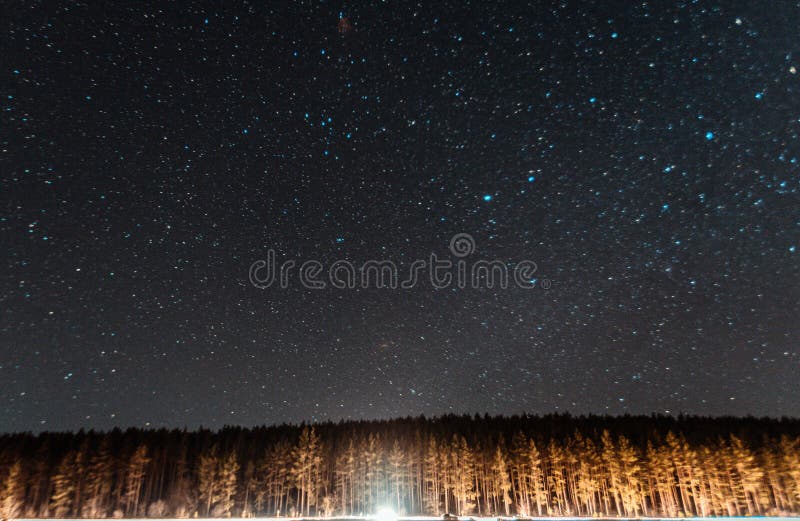Night Starscape in the Countryside Stock Photo - Image of planet, stars ...