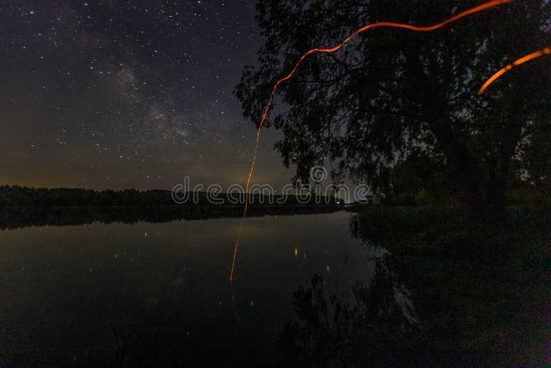 Night Starscape in the Countryside Stock Photo - Image of starscape ...