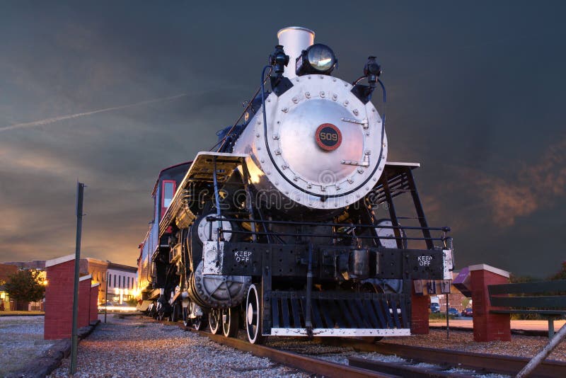 Night steam train stock photo. Image of trains, railways - 67770632
