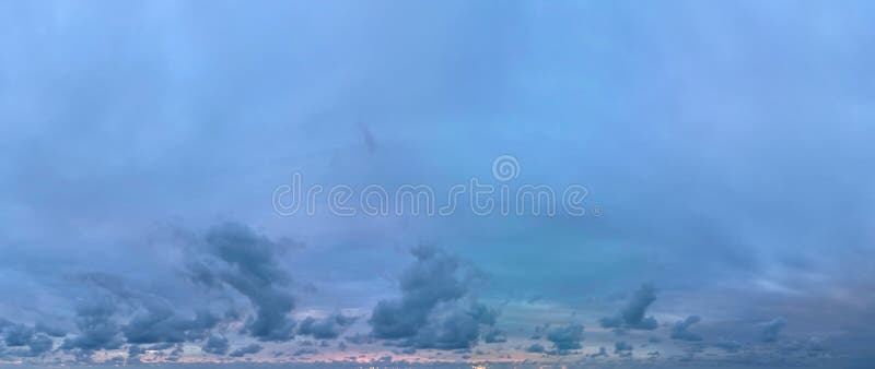 Night Storm Sky. Windy Weather Atmosphere Cloudscape Panoramic Outdoors ...