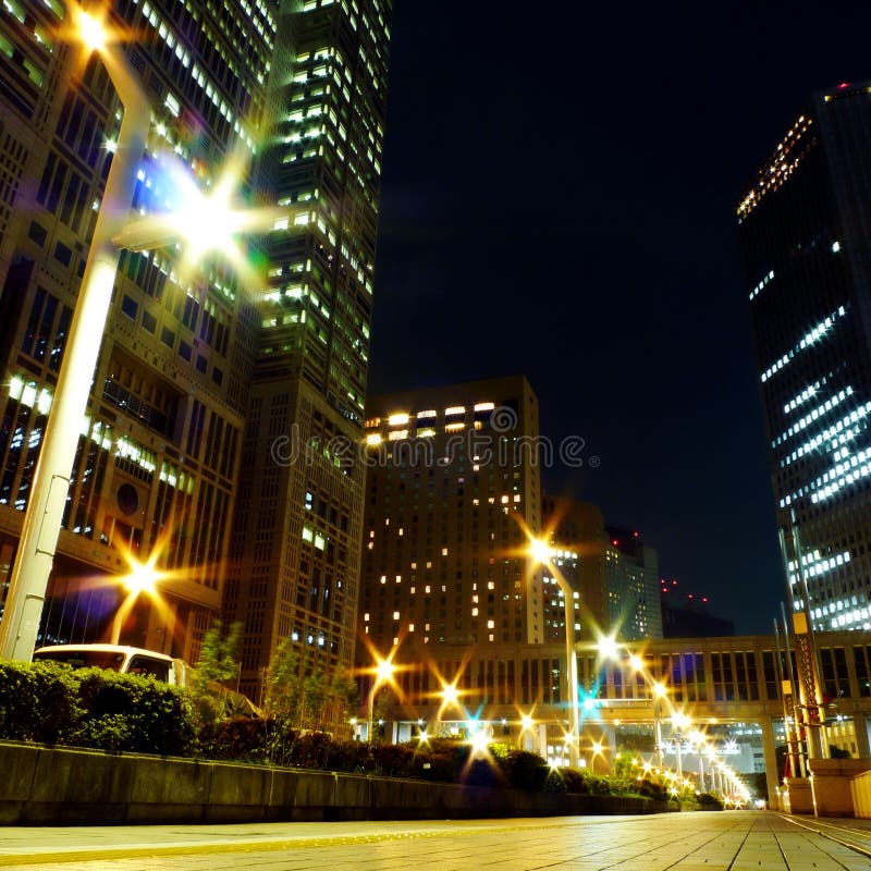 Night Street stock photo. Image of asia, urban, street - 15074300