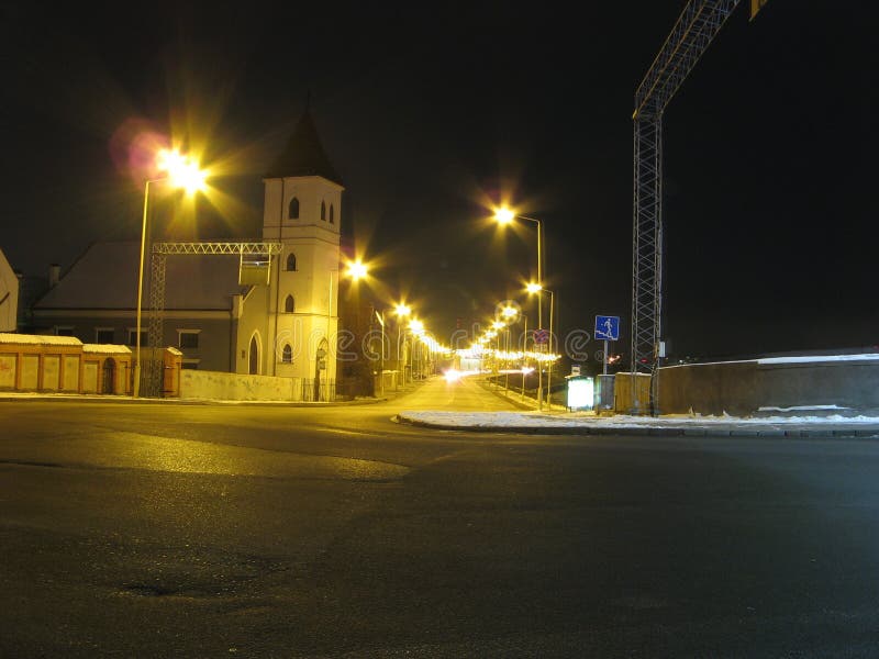 Night street stock image. Image of street, night, transportation - 1912851