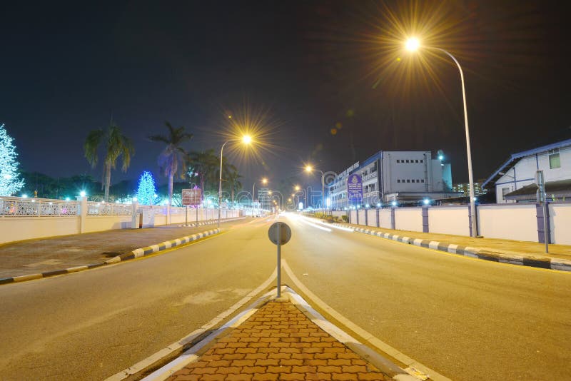 Night street stock image. Image of ipoh, nice, street - 55773687